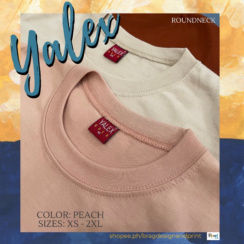 YALEX PEACH | ROUNDNECK | Red Label | Plain Shirt | Shopee Philippines