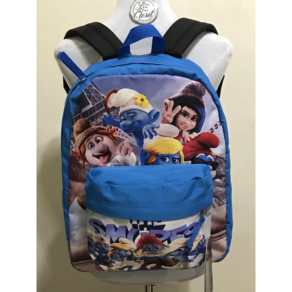 JanSport Large Character Superbreak Backpack Bag Smurf | Shopee Philippines