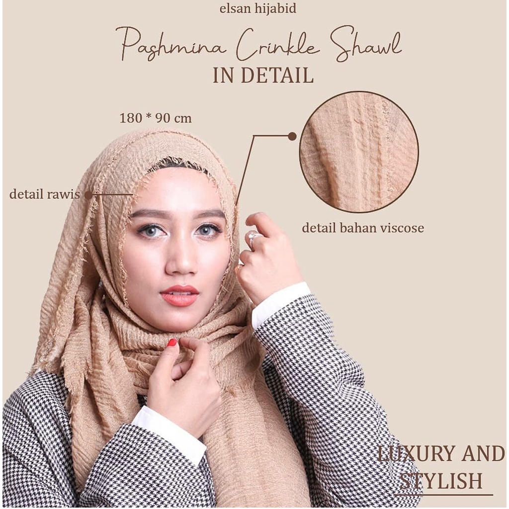 PASHMINA CRINKLE HIJAB / SHAWAL CRINCLE RAWIS / PASHMINA CRINKLE ...