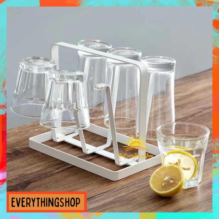 Glass Cup Holder Rack Draining Drying Water Mug Drying Organizer Stand ...