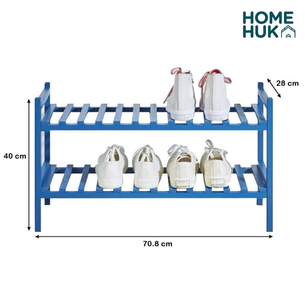 Homehuk Wooden Stackable Shoe Rack Organizer | Shopee Philippines