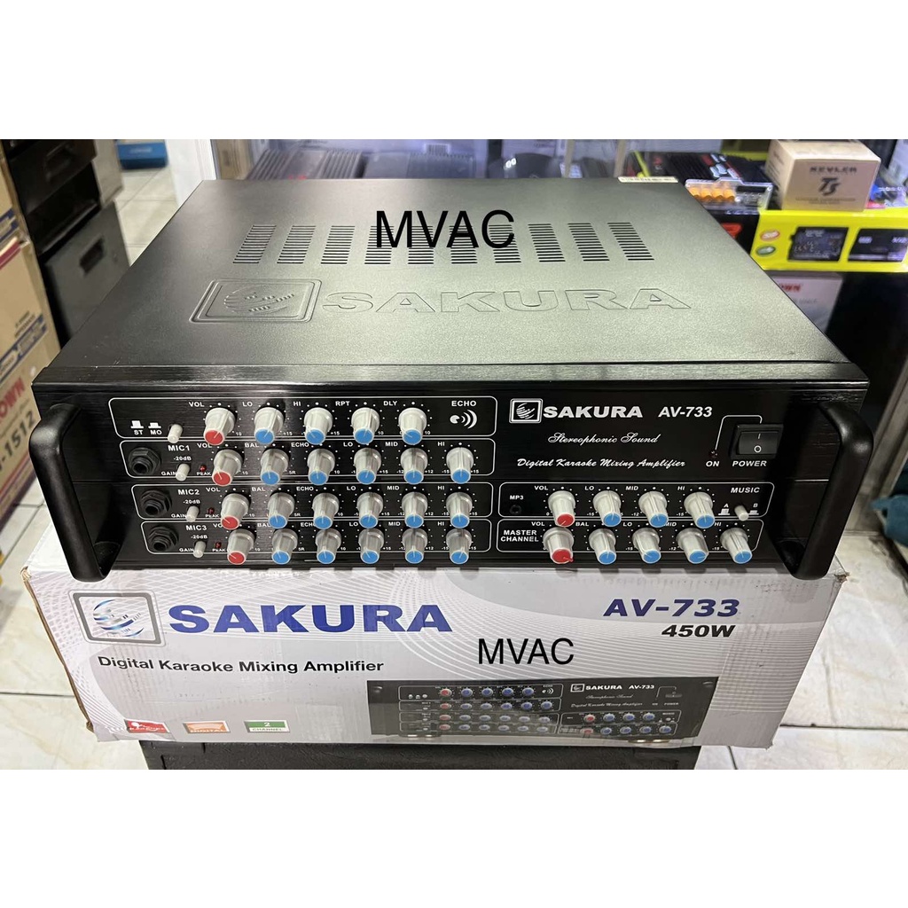 Sakura AV-733 Digital Karaoke Mixing Amplifier ( 450 Watts x 2 ) | Shopee Philippines