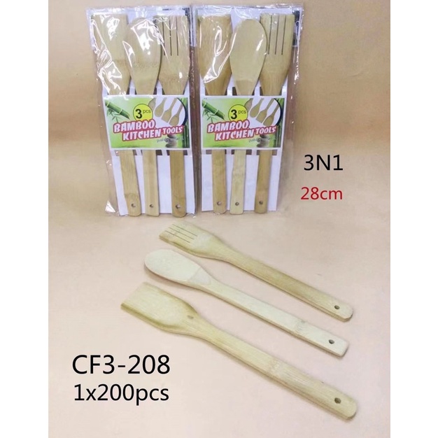 3pcs BAMBOO KITCHEN TOOLS (Sandok set) | Shopee Philippines