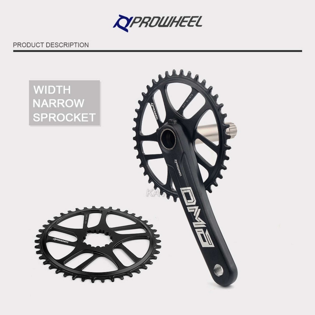 Prowheel Road Bike Chainring AL-7075 GXP 40T 42T 44T 46T 48T Crown ...