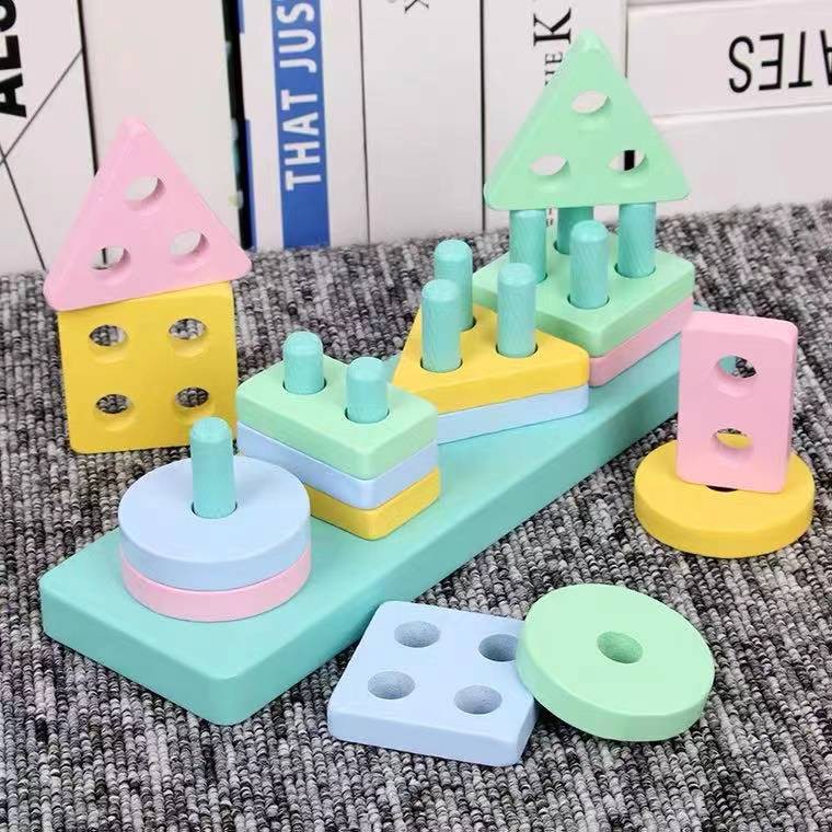 k2-shop Geometric shapes paired four column shape for children's toys ...
