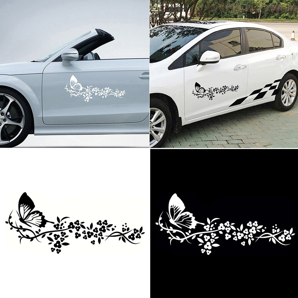 Dal Butterfly Flower Car Door Decal Car Decoration | Shopee Philippines