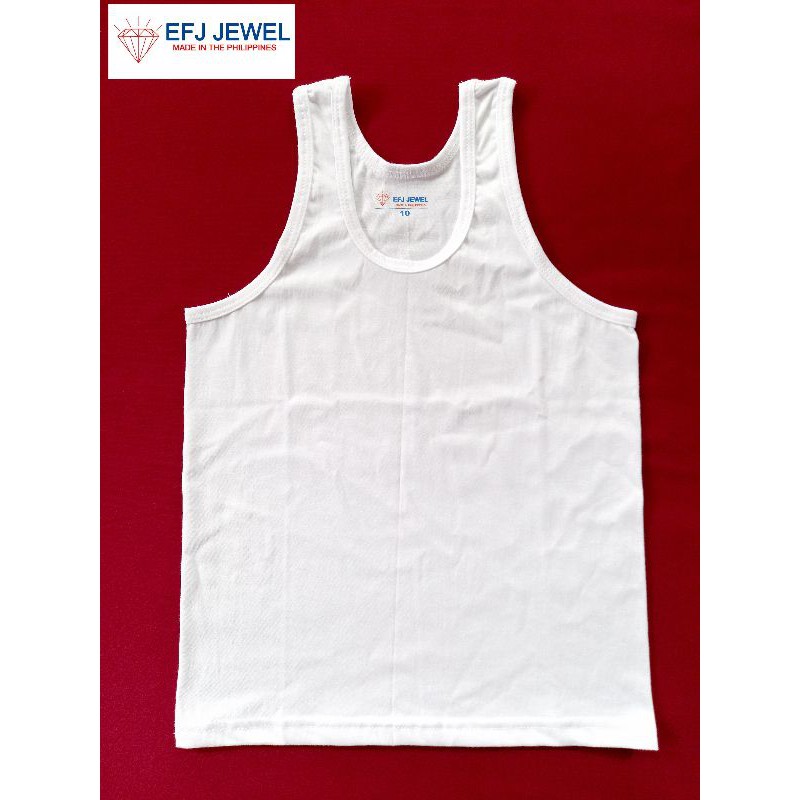 Sando Tank Top Plain White for Kids - EFJ JEWEL Brand ( Size 0 to 22 ...