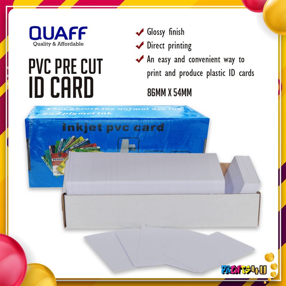 Printable Pvc Pre-Cut Cards For Direct Id Printing | Shopee Philippines