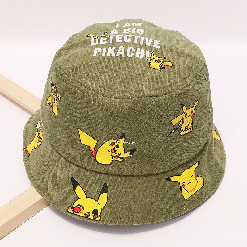 Ready Stock !!! Pokemon Bucket Hat Anime Figure Pikachu Cosplay Cartoon ...