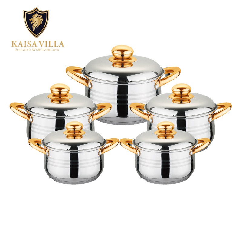 kaisa villa cookware set casserole set cooking pot stainless steel ...