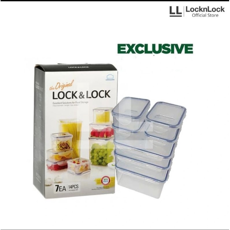 Locknlock Lunch Box Gift Set 7PCS (HPL818CS7) | Shopee Philippines