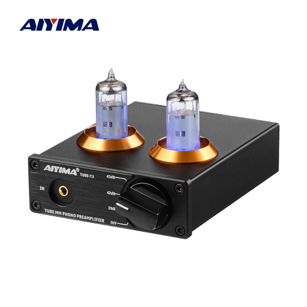 AIYIMA TUBE-T3 HiFi Preamplifier Vacuum 6J2 Tube MM Phono Preamplifier ...