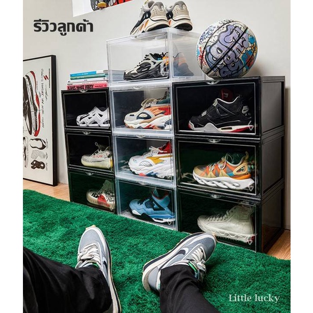 Shoe Box Premium Clear Hard Plastic Storage Front Cover And Side Full ...