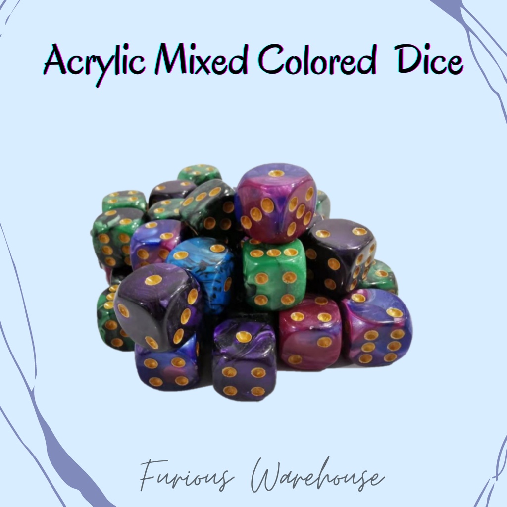 Acrylic Mixed Colored Dice 16mm (1PC) | Shopee Philippines