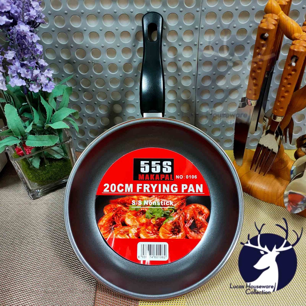 STAINLESS STEEL NON-STICK FRYING PAN COOK WARE (EASY TO CLEAN) WOK STIR ...