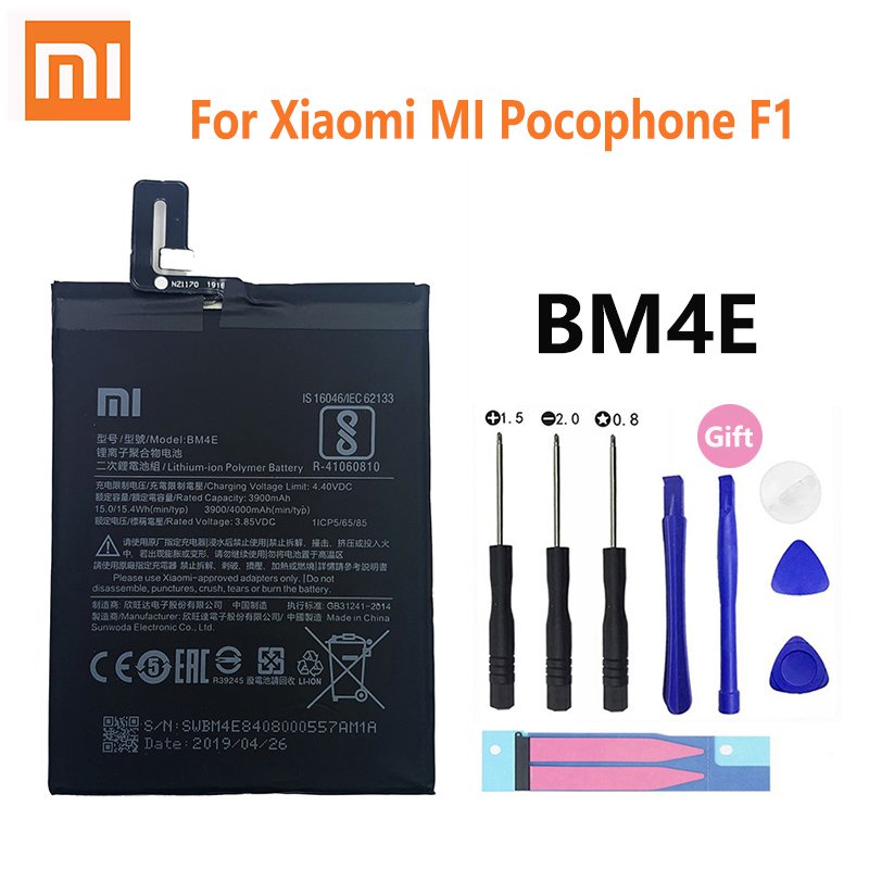 Xiao Mi Original Phone Battery BM4E For Xiaomi Mi Pocophone Poco F1 ...