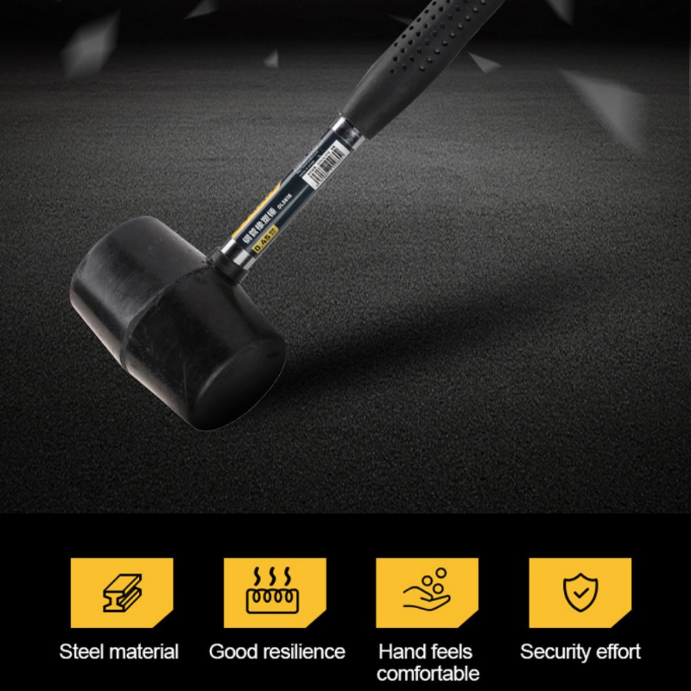 Deli Tools Rubber Mallet 12oz/16oz/24oz Rubber Hammer/Rubber Mallet For ...