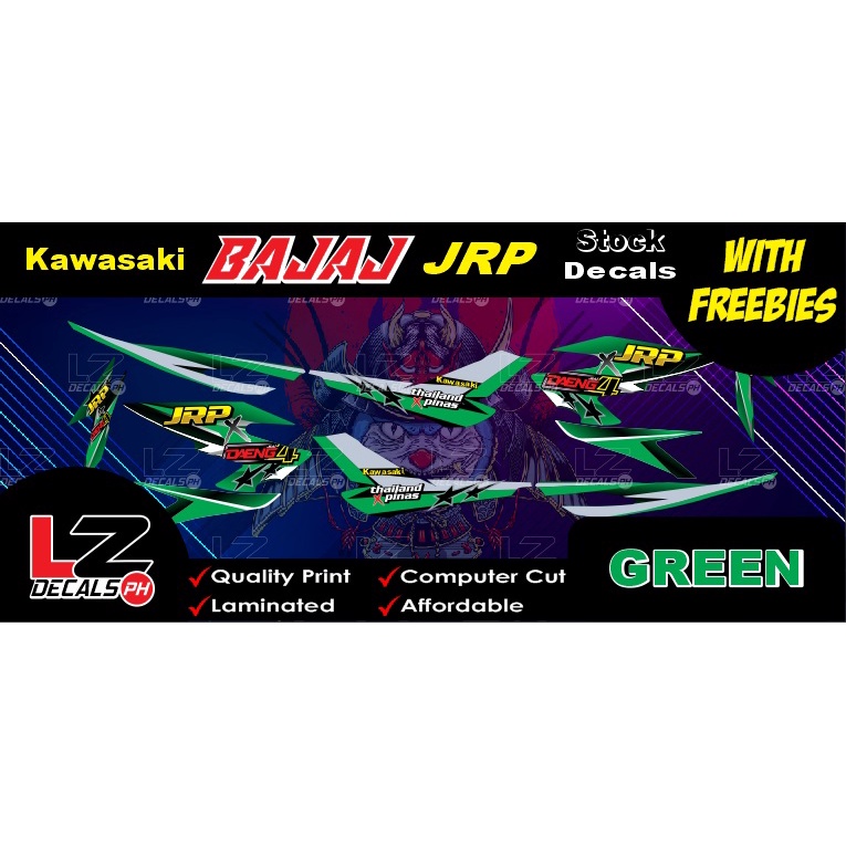 Kawasaki Bajaj JRP Stock Decals / Stickers with Freebies | Shopee ...