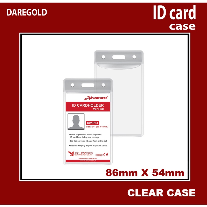 ID CASE , ID PROTECTOR , VERTICAL - CLEAR CASE | Shopee Philippines