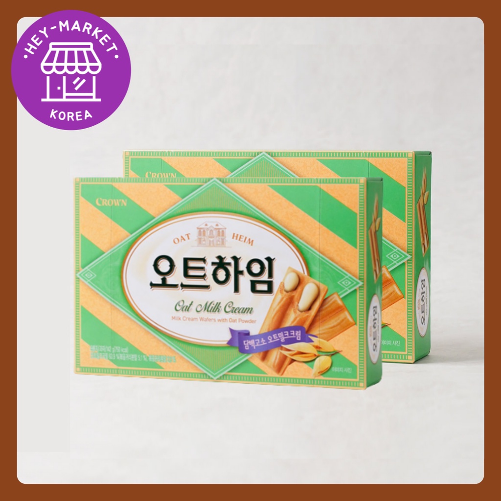 [Korean Snack][Crown] Chocolate / Vanilla / Oat powder wafers / Cream ...