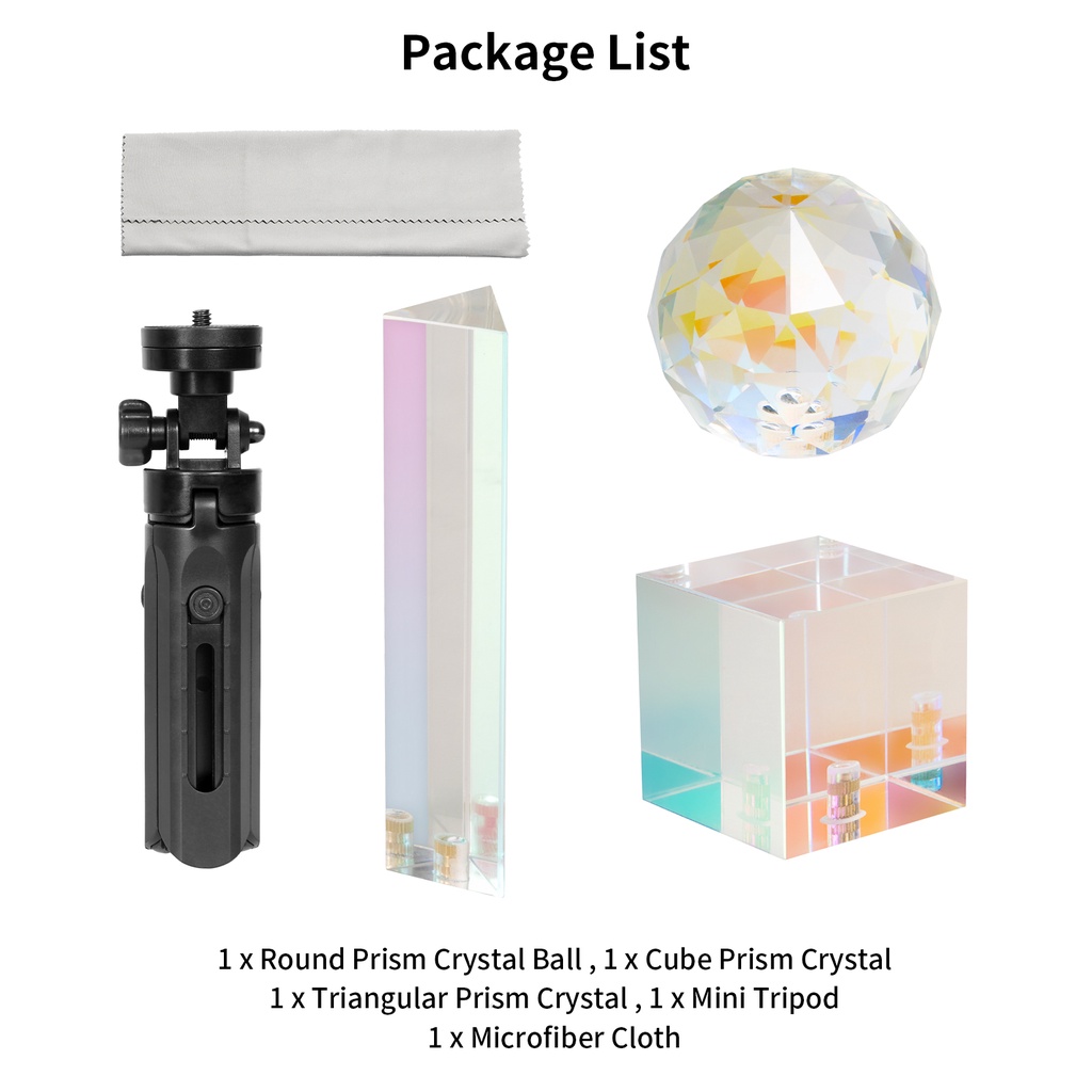 Selens Photography Props Optical Glass Prism Glare RGB Dispersion ...