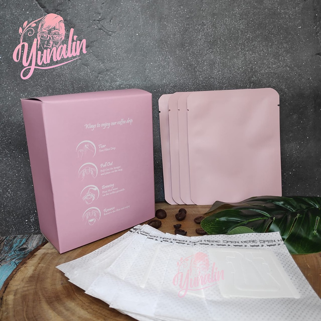 Drip BAG PACKAGE + SACHET + PINK DRIP BOX | Complete DRIP BOX PACKAGE ...