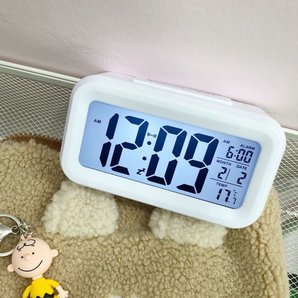LED Digital Snooze Electronic Alarm Clock Backlight Time Table Alarm ...