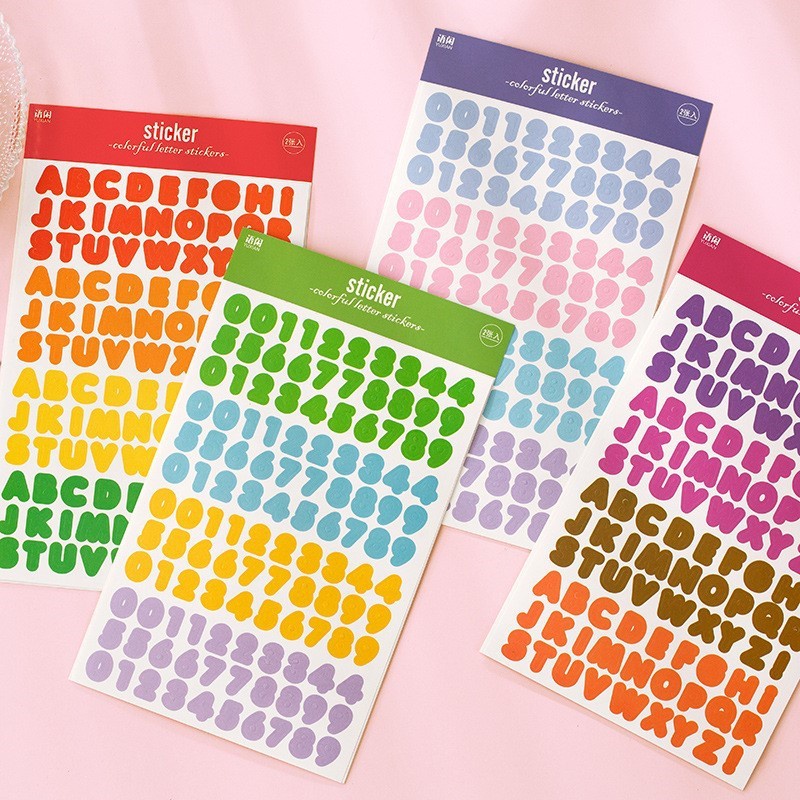 2 Sheets Of Alphabet Sticker Alphabet Sticker Diary Letters Polaroid ...