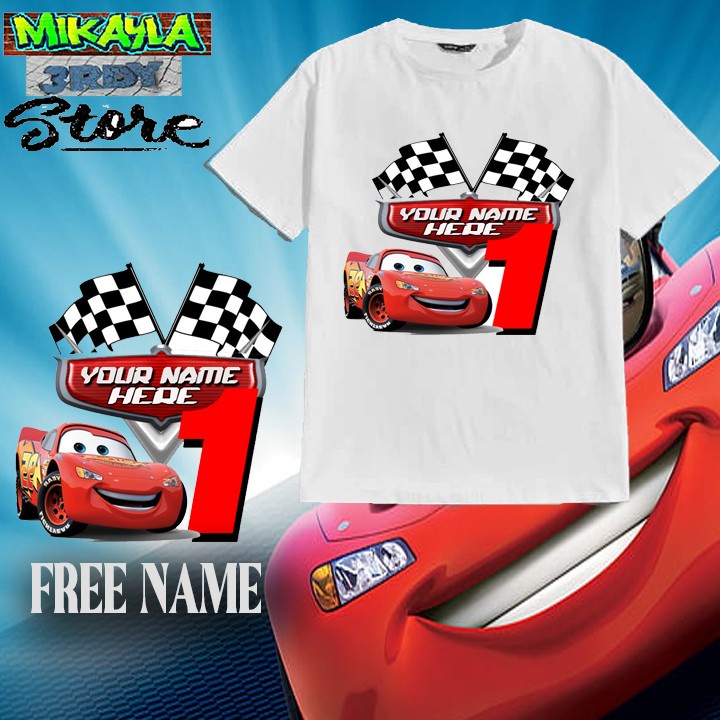 Mcqueen Cars Number T Shirt 1,2,3 ,4, 5, Unisex Available for Kids and ...
