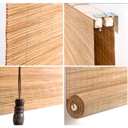 Native Bamboo Blinds, Roller Bamboo Blinds Living Room Light Filtering ...