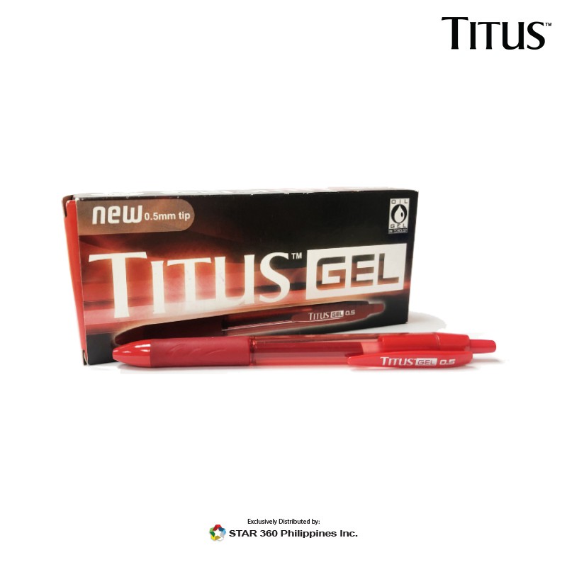 12pcs Titus Gel 0.5 Retract with Grip Ballpen | Shopee Philippines