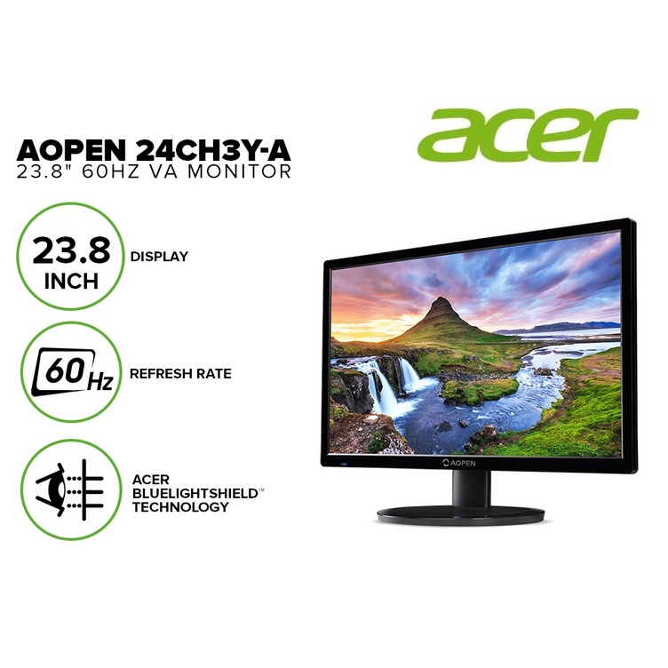 Acer Aopen 24CH3Y-A 24 Inch| FHD Display | VGA + HDMI | Vesa Wall Mount Monitor | Shopee Philippines