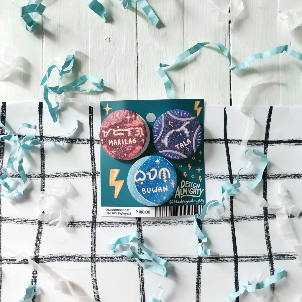 Baybayin 3 Button Pin Set | Shopee Philippines