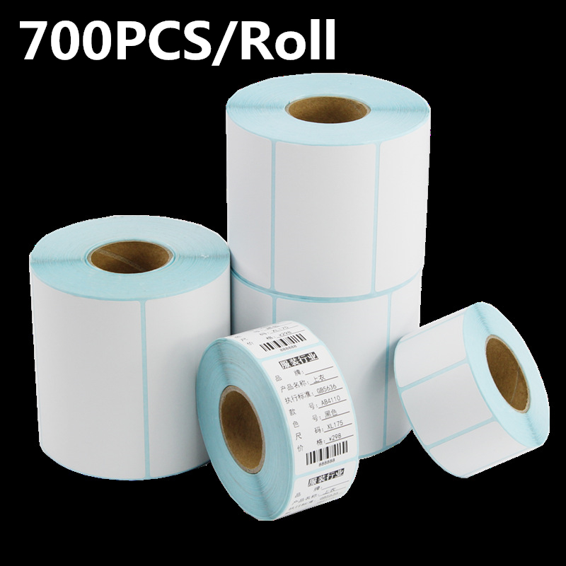 700pcs/Roll Waterproof Adhesive Thermal Label Sticker Blank Barcode ...