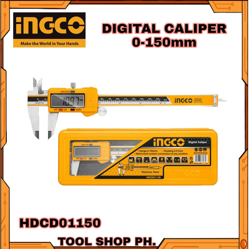 INGCO Digital Caliper 0-150mm (HDCD01150) | Shopee Philippines