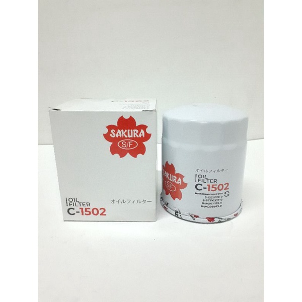 SAKURA OIL FILTER C-1502 ISUZU 4JA1/4JB1/C190/4D31/4D32/PREGIO 2.7 ...