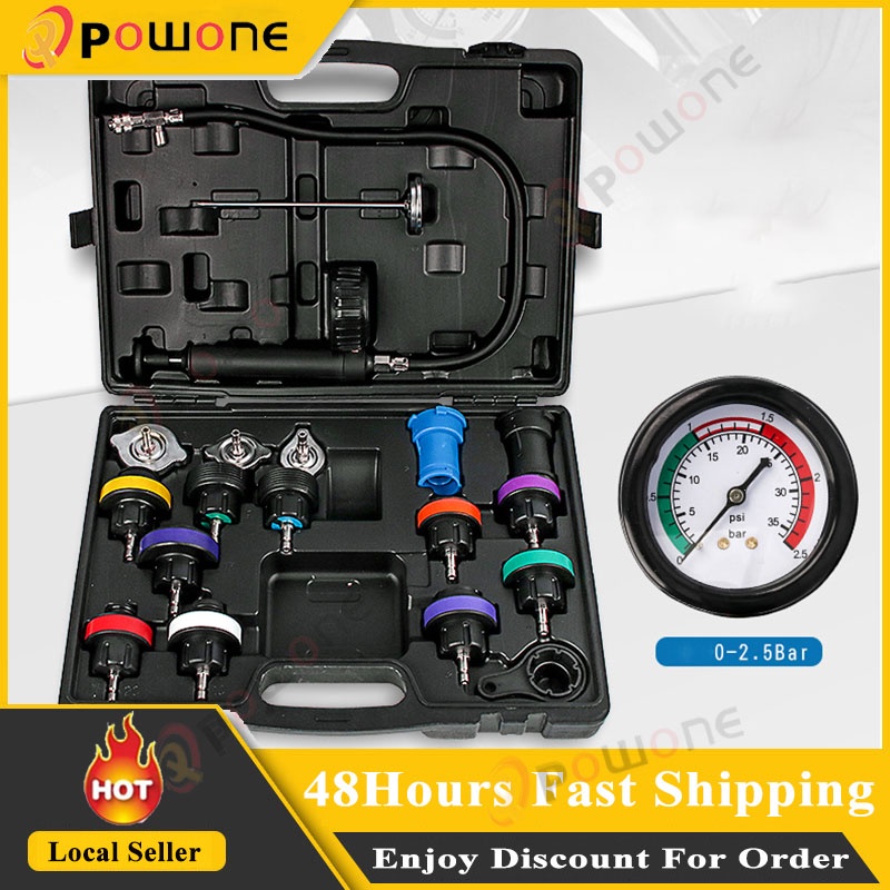 18pcs Radiator Pressure Tester Tool Kit Cooling System Testing Tool ...