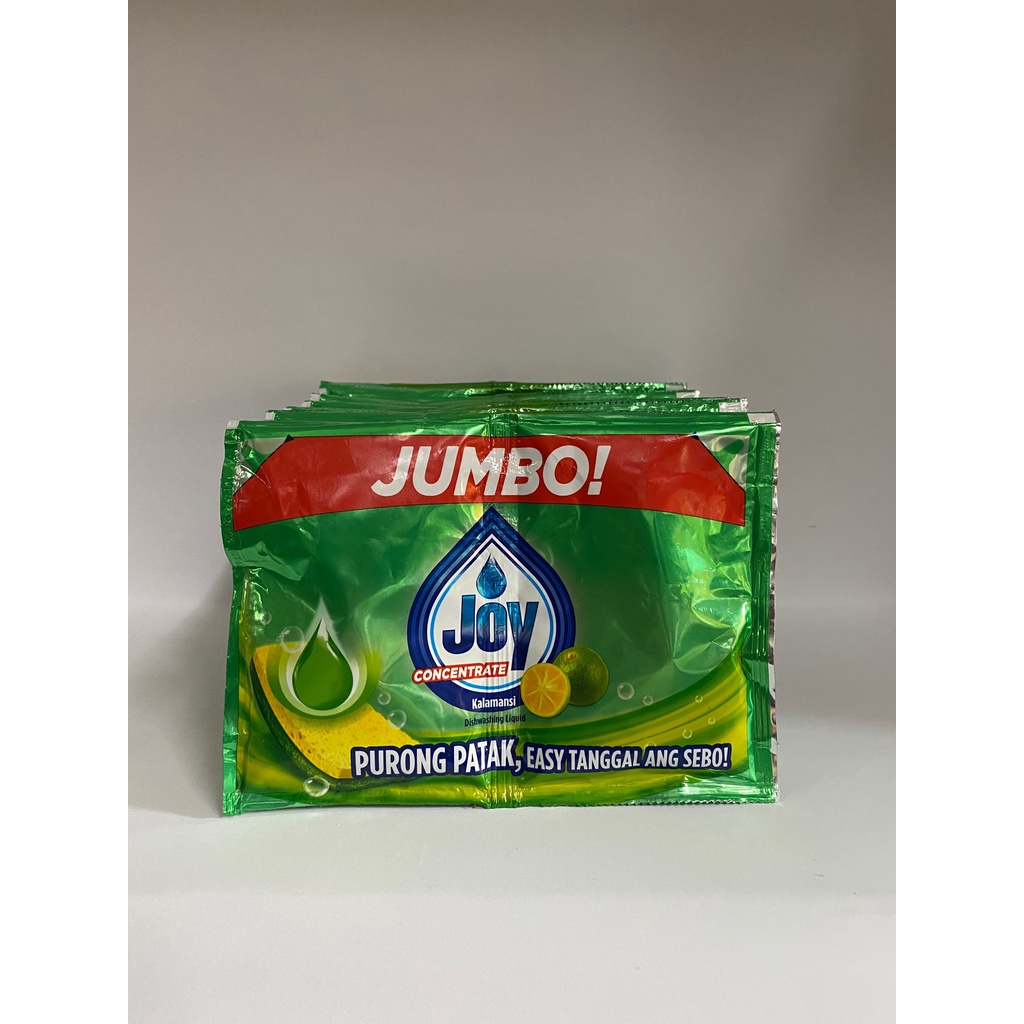 Joy Dishwashing Liquid Calamansi Green Jumbo Sachet 10pcs | Shopee ...
