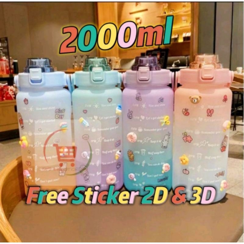 Motivational 2-LITER Drinking Bottle FREE Sticker | Shopee Philippines