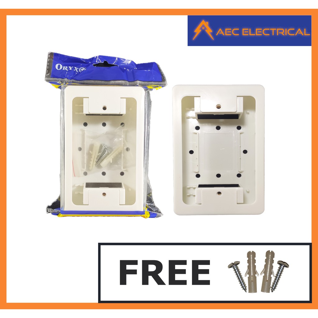 Oryx Surface Utility Box Amco Box with Free Screws and Wall Anchors ...