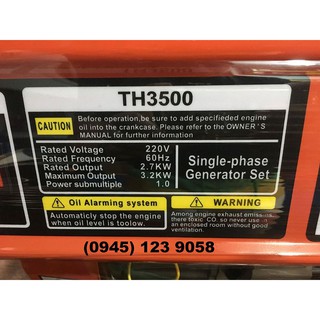 Toyohama Gasoline Generator TH3500 3500W 8.0HP | Shopee Philippines