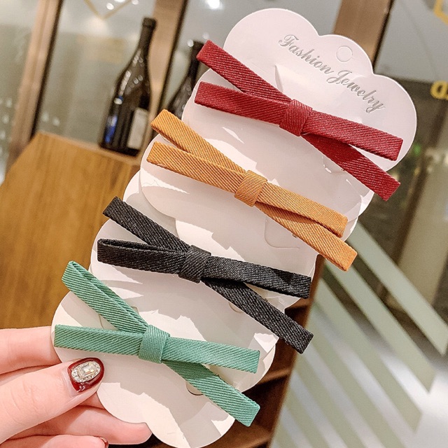 Fabric Bowknot Clip Headdress Hairpin Girl Korean Child Back Head Top ...