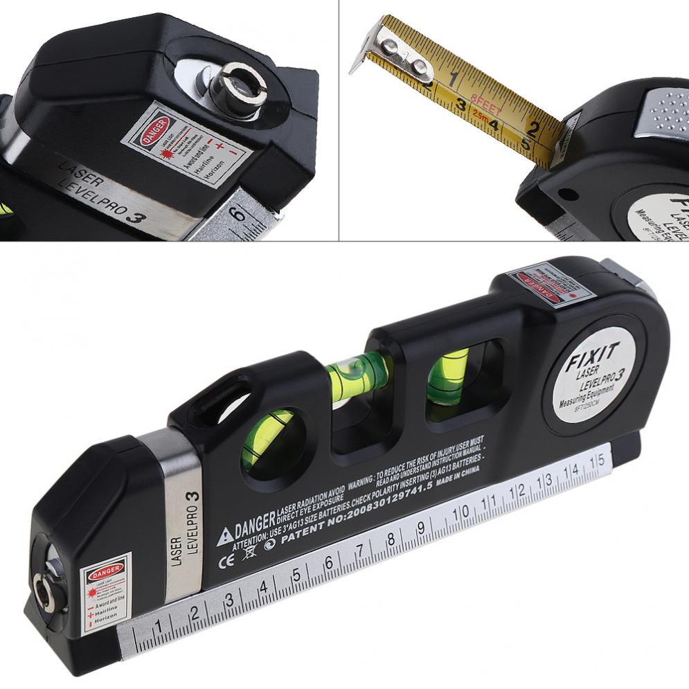 Multipurpose Horizon Vertical Measure Level Laser LV03 Aligner Bubbles Ruler Tool with Tape for ...