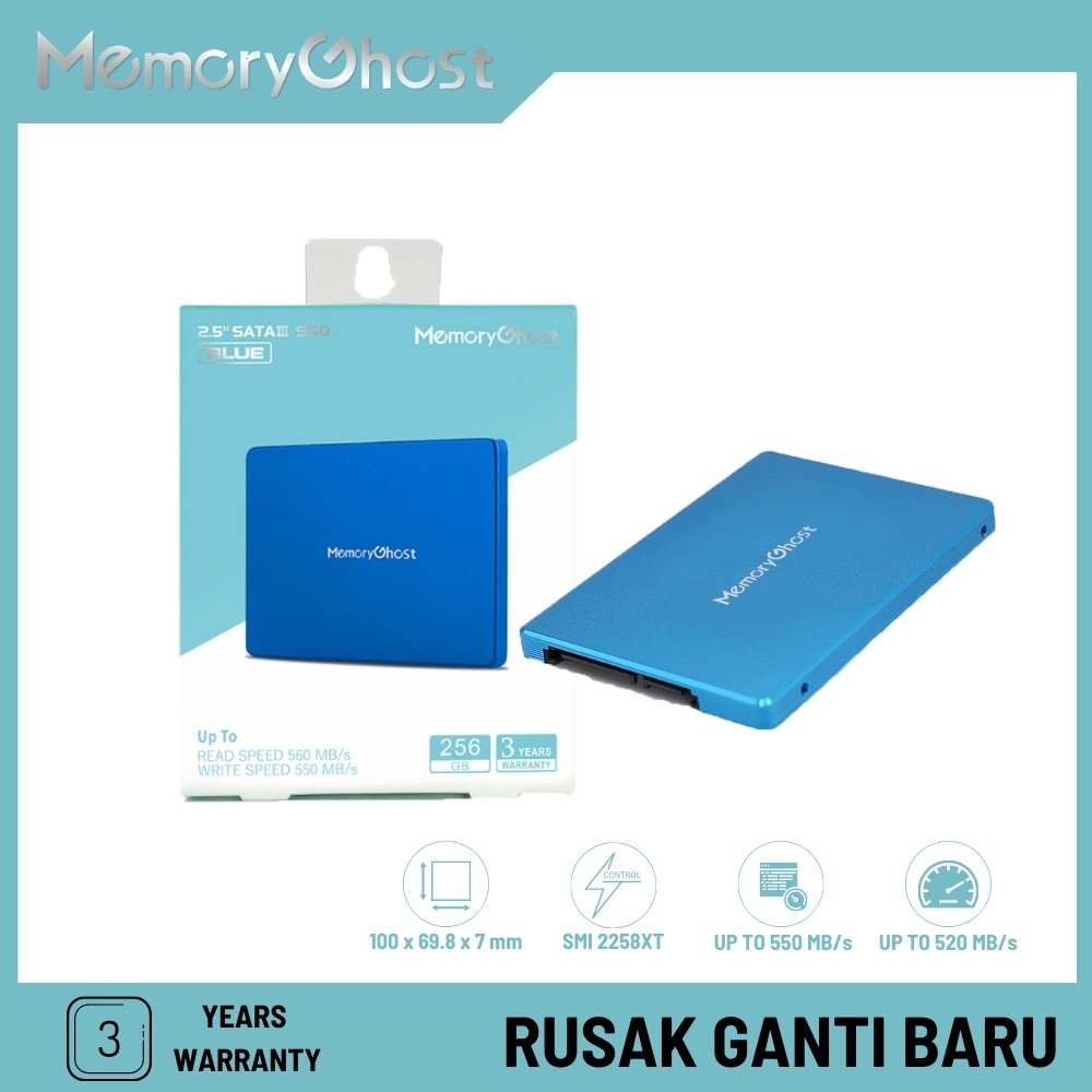 Memory Ghost SSD 2.5 "Blue Series 128GB - Without Caddy 3 Years ...