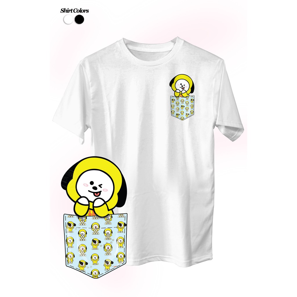 Chimmy Printed Pocket Design Unisex T-Shirt | Shopee Philippines