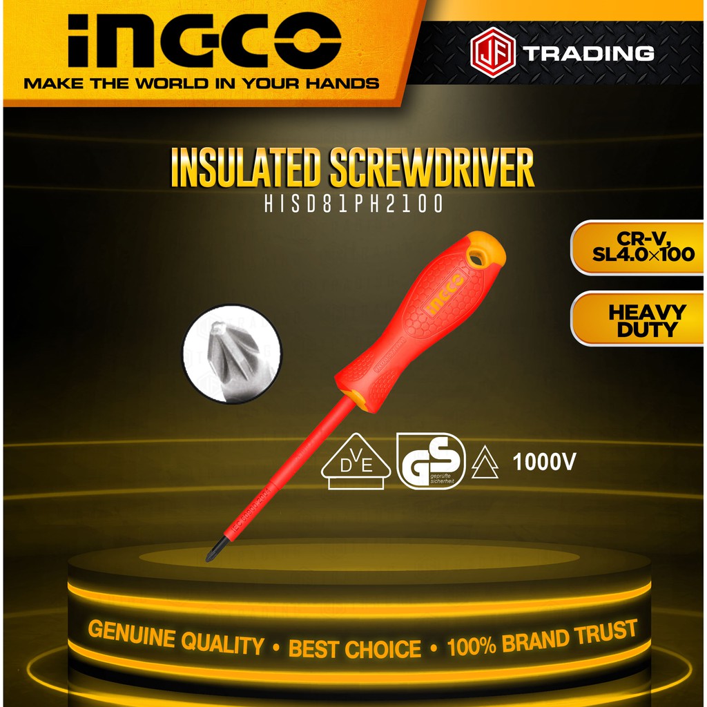 INGCO Insulated Screwdriver HISD81PH2100 New Design Handle ♦JF TRADING♦ ...