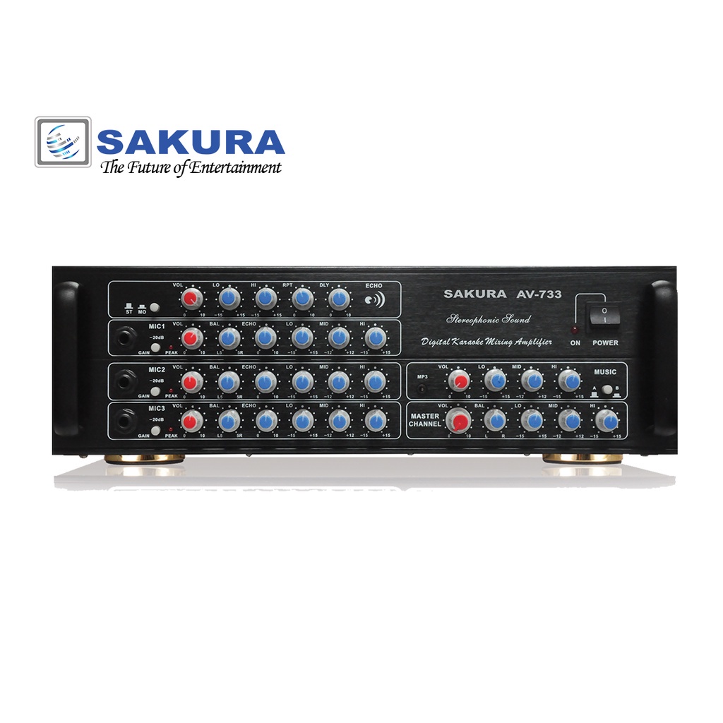 Sakura AV-733 Stereo Mixing Amplifier ( 450 Watts x 2 ) | Shopee Philippines
