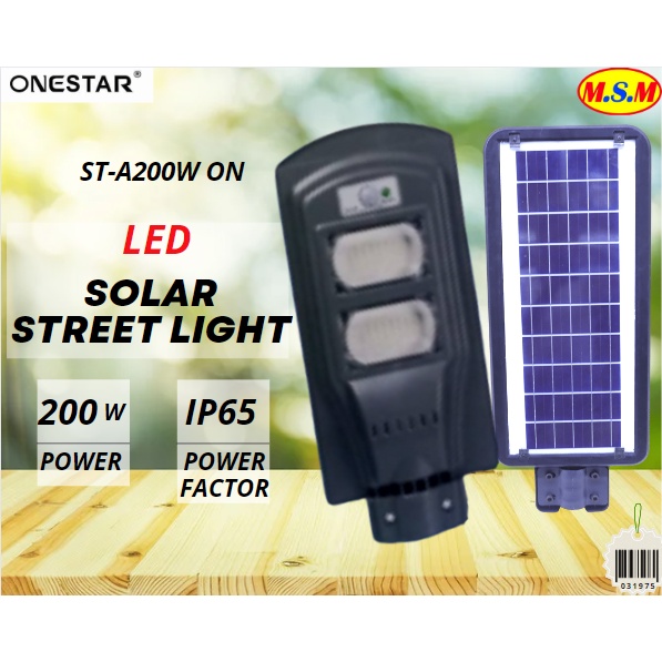 LED SOLAR STREET LIGHT/ ONESTAR 200 Watts Solar Panel/ With Sun Power ...