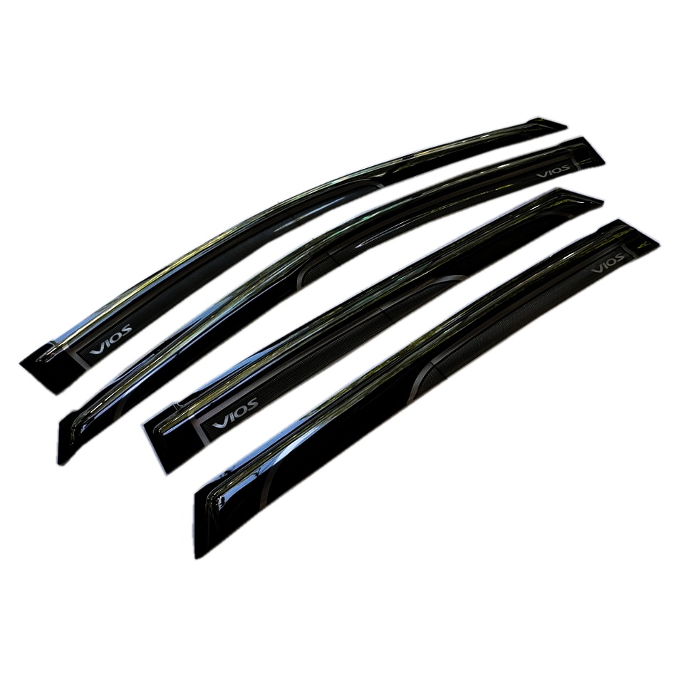 2014-2018 Toyota Vios Gen3 Gutter Rain Sun Visor 2 Tone Black Design ...