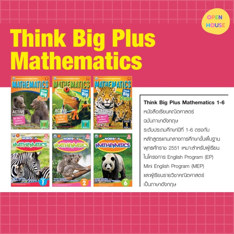 Workbook (Workbook) Think big plus primary Mathematics level 1-6 Pw ...